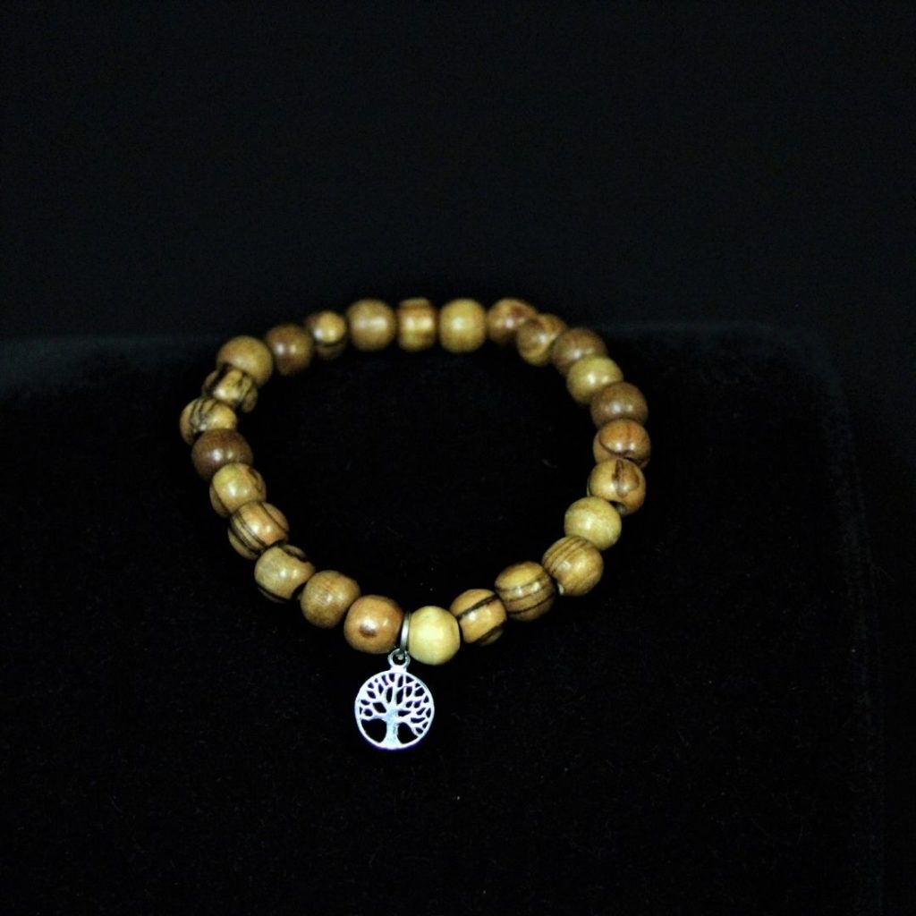 Olive Wood Beaded Bracelet | Tree of Life